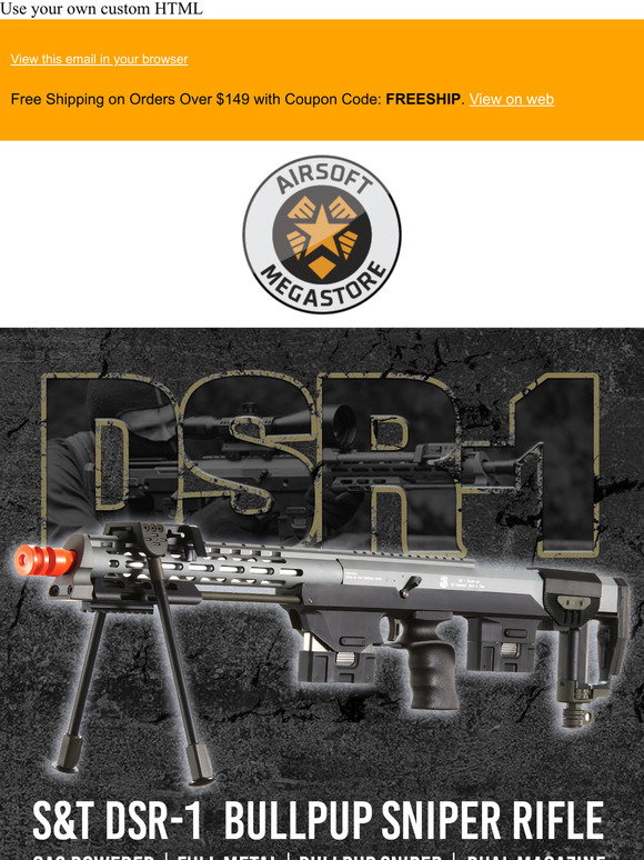 Airsoft Megastore: 🤾‍♀️New Vorsk Raven GBB Pistols & ST DSR-1 Sniper ...