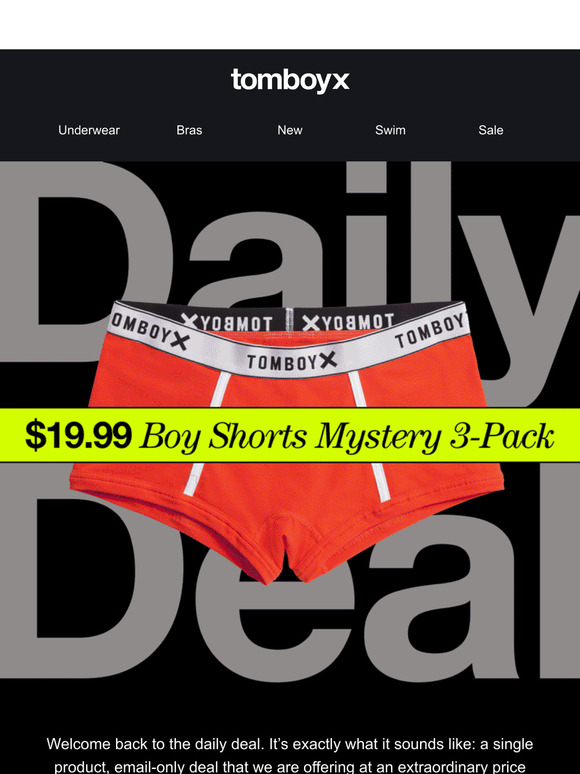 TomboyX: Daily Deal: Boy Shorts Mystery 3 Pack ($19.99?!) | Milled