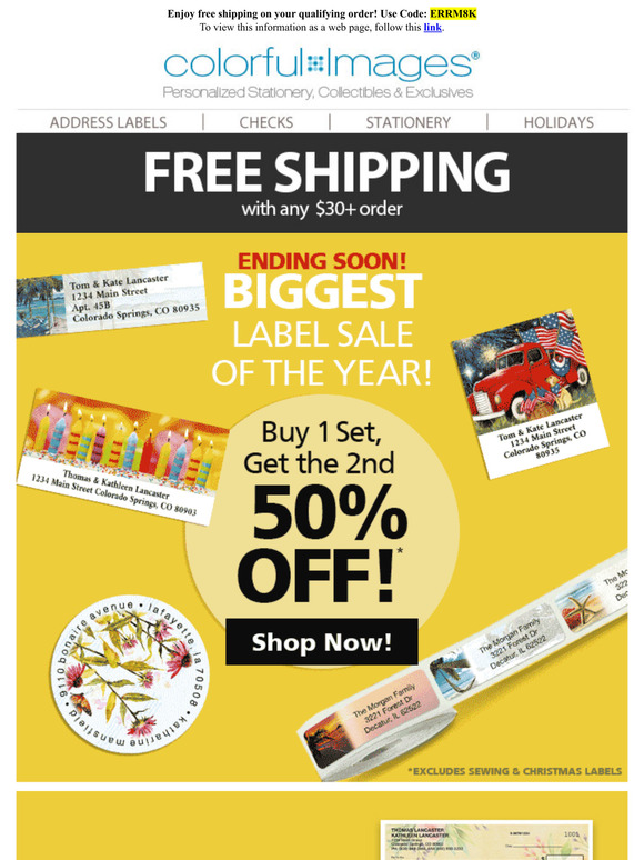 Colorful Images: Our BOGO Label Sale is almost over! Order now! | Milled