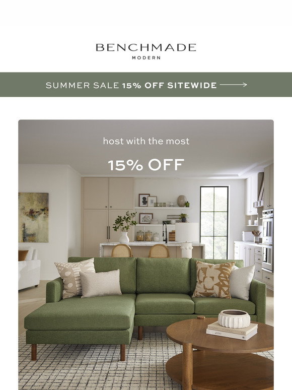 BenchMade Modern: Refresh Your Space with 15% Off Everything! | Milled