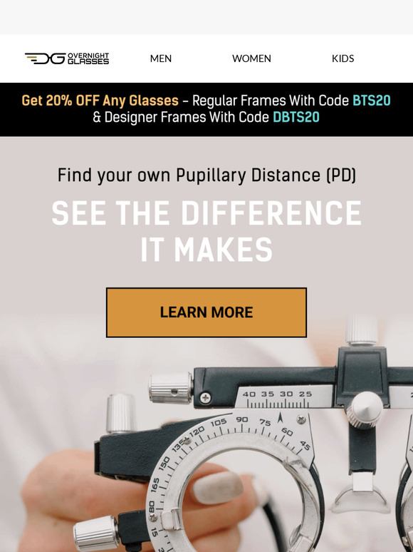 Overnight Glasses: How to measure your pupillary distance | Milled