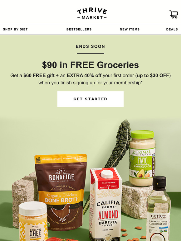 Thrive Market Email Newsletters: Shop Sales, Discounts, and Coupon Codes