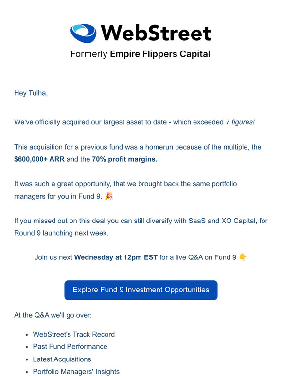 Empire Flippers: Our Largest SaaS Acquisition Yet 🍾 | Milled