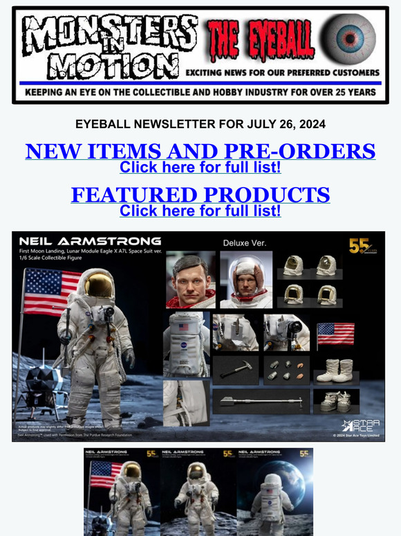 Monsters in Motion: Neil Armstrong Apollo 11 Figure, NASA and Rockets ...