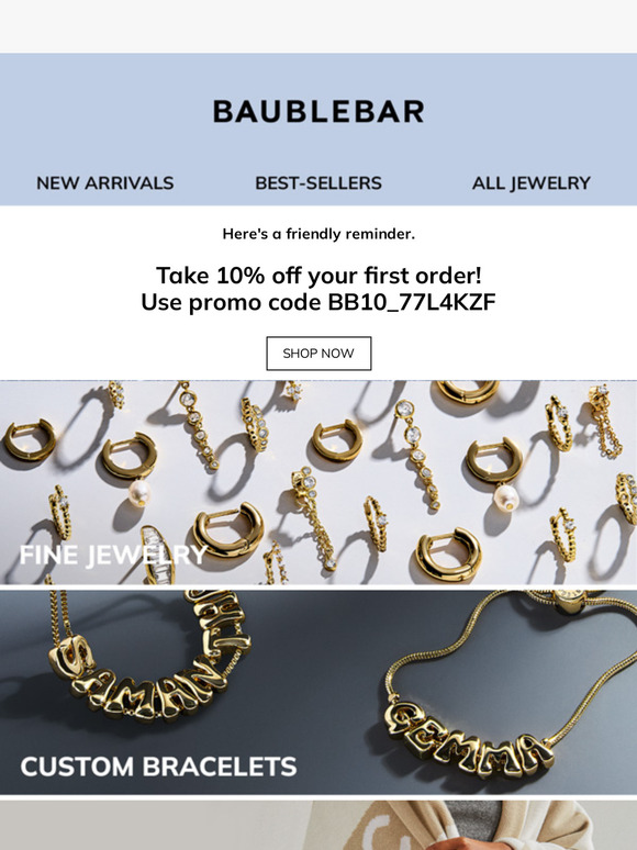 BaubleBar Email Newsletters: Shop Sales, Discounts, and Coupon Codes