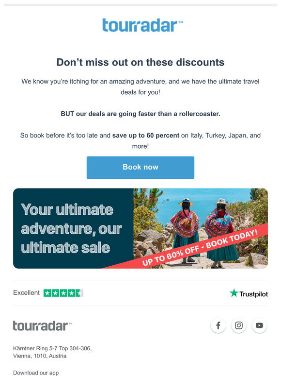 TourRadar: Book, don’t look! 🛒🏃 | Milled