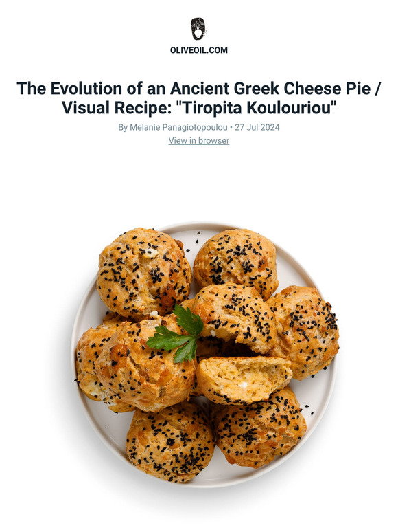 OliveOil: The Evolution of an Ancient Greek Cheese Pie / Visual Recipe ...