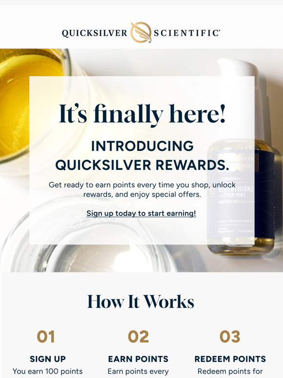 Quicksilver Scientific: Introducing our exclusive rewards program 🌟 ...