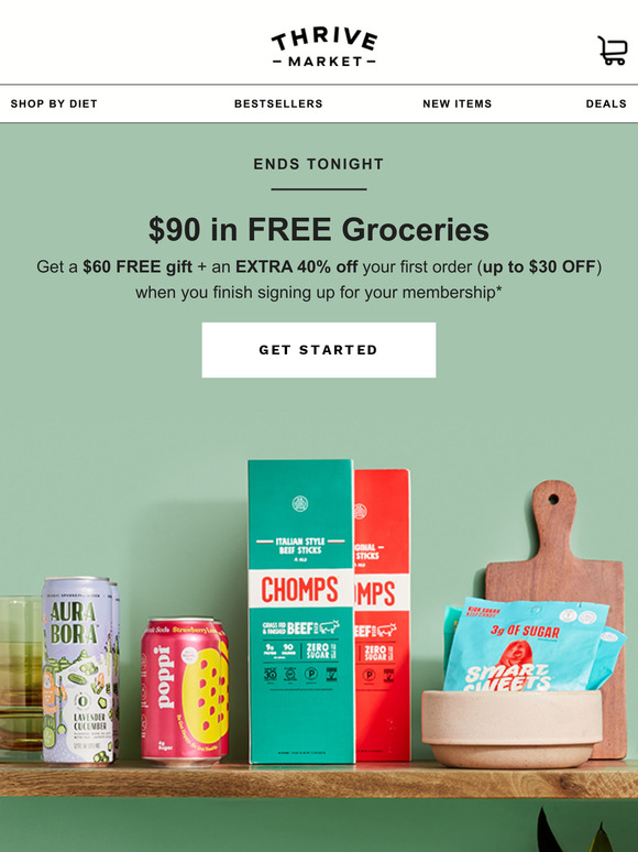 Thrive Market Email Newsletters: Shop Sales, Discounts, and Coupon Codes