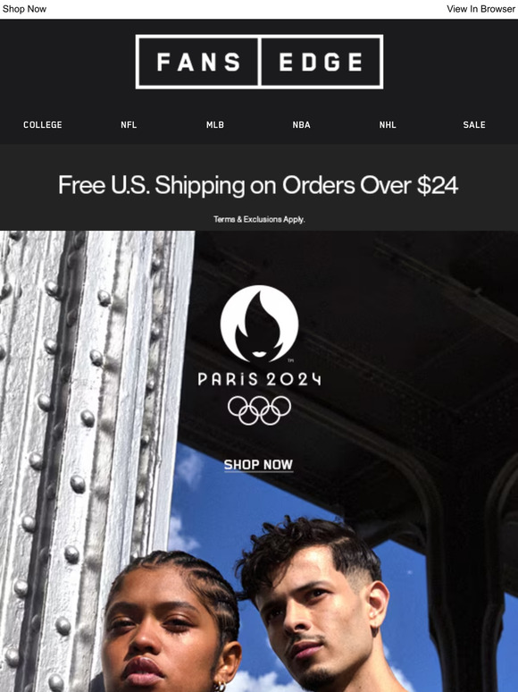 FansEdge.com: Be a Champion: Grab Your 2024 Paris Olympics Gear Today ...