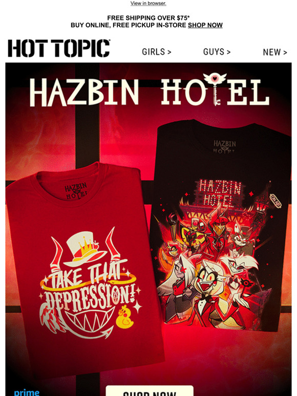 Hot Topic: The 🔥 HAZBIN HOTEL 🔥 tees you've been waiting for | Milled