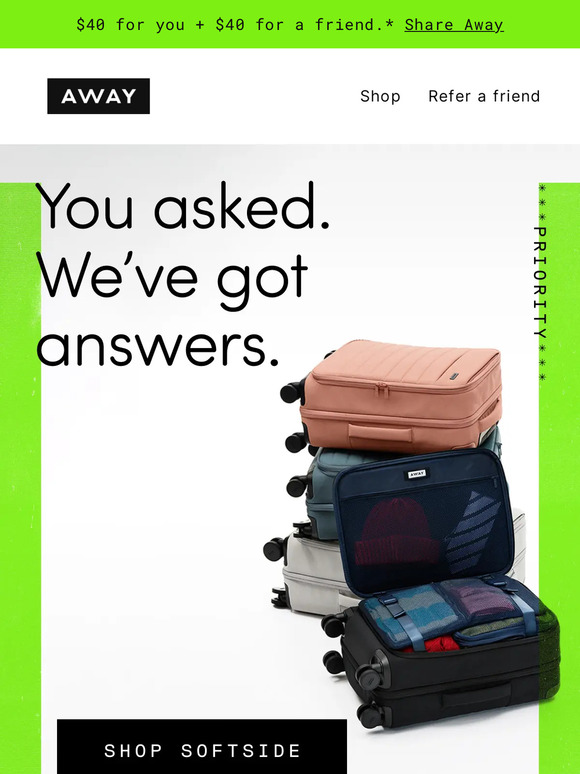 Away Email Newsletters: Shop Sales, Discounts, and Coupon Codes