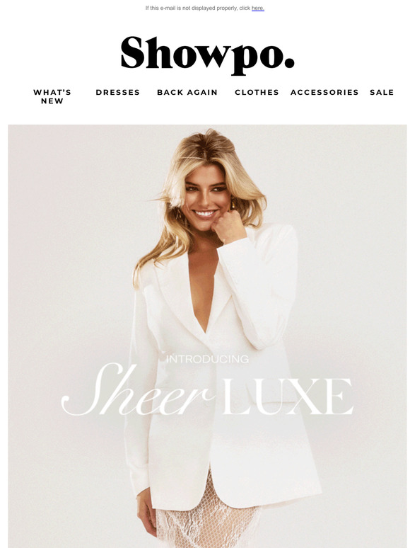 SHOWPO: Dare to Bare with Sheer Luxe | Milled
