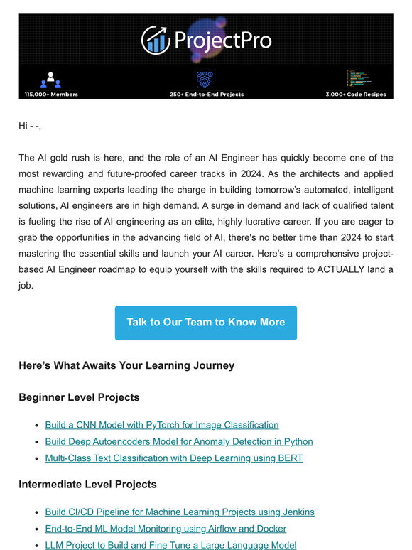ProjectPro: AI Engineer Roadmap That Will ACTUALLY Get You a Job! | Milled