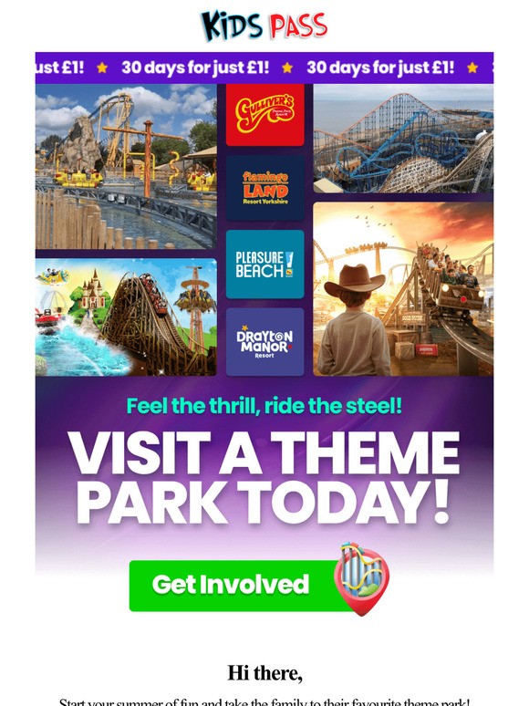 Kids Pass: Fun-Filled Day at Theme Parks! 🎢 | Milled