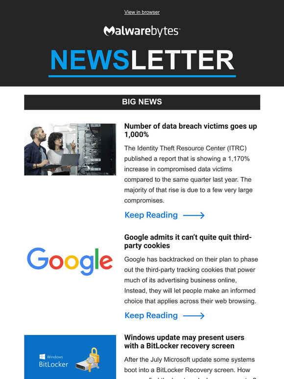 Malwarebytes: Staggering increase of data breach victims, Windows ...