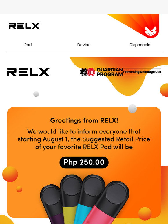 RELX: Important Update: Price Adjustment for Pods from August 1 | Milled