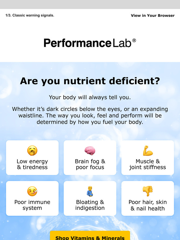 Performance Lab: 7 signs you have a nutrient deficiency | Milled