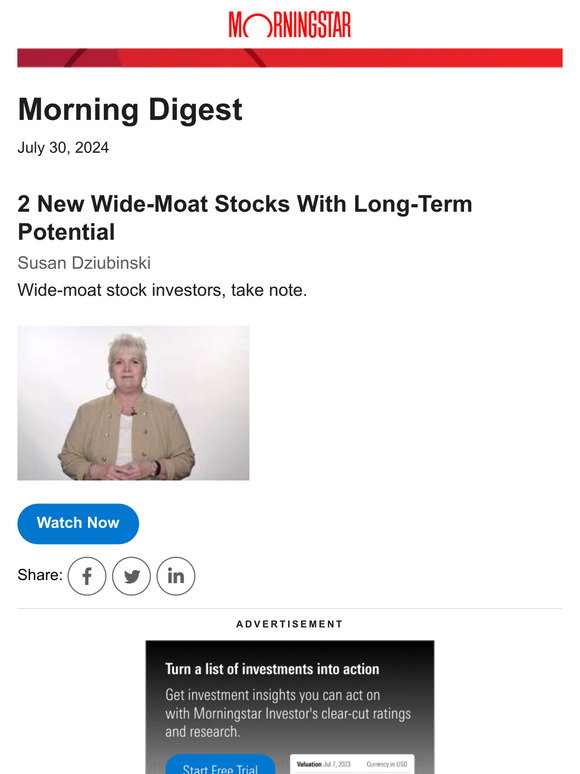 Morningstar: 2 New Wide-Moat Stocks With Long-Term Potential | Milled