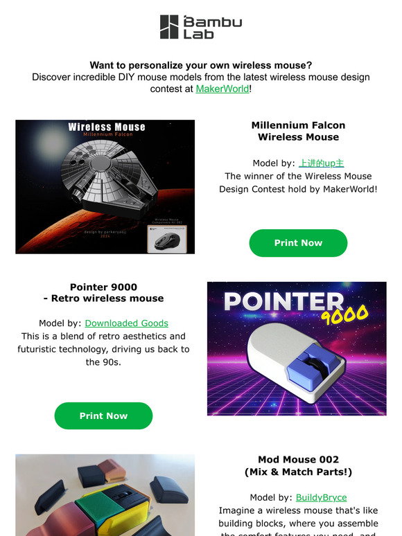 Bambu Lab: Customize Your Own Unique Wireless Mouse! | Milled