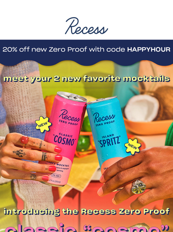 Recess: meet the new Recess “cosmo” & island “spritz” 🍸🍹 | Milled
