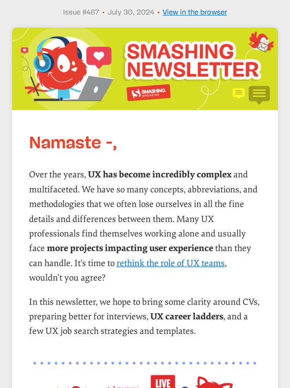 Smashing Magazine: #467: UX Career Ladders and Paths | Milled