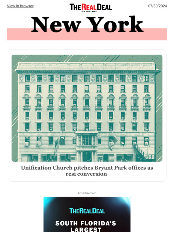 The Real Deal: Unification Church pitches Bryant Park offices as resi ...