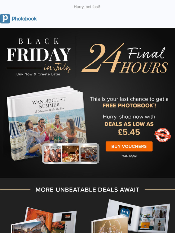 Photobook: 24 Hours Left ⏰ Get Your FREE Photobook! | Milled