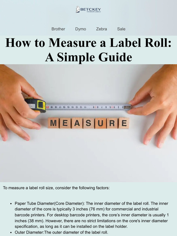 BETCKEY: How to Measure a Label Roll: A Simple Guide🎉 | Milled