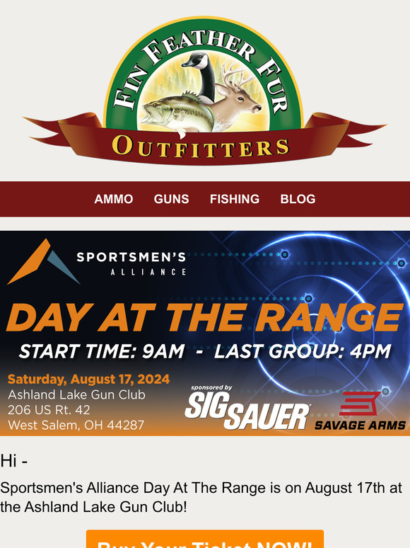 Fin Feather Fur Outfitters: Shoot Guns + Win Guns: Sportsmen's Day At ...