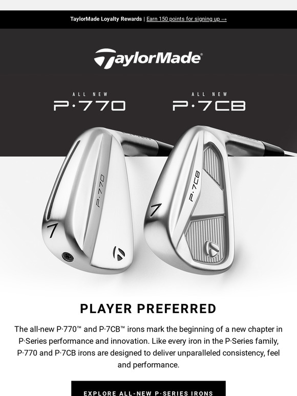 TaylorMade Golf: Introducing the All-New P·770 & P·7CB Irons | Milled