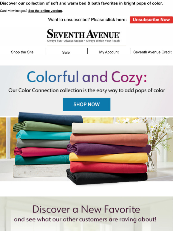 Seventh Avenue: Fave Colors and Cozy Styles: Make a Color Connection ...