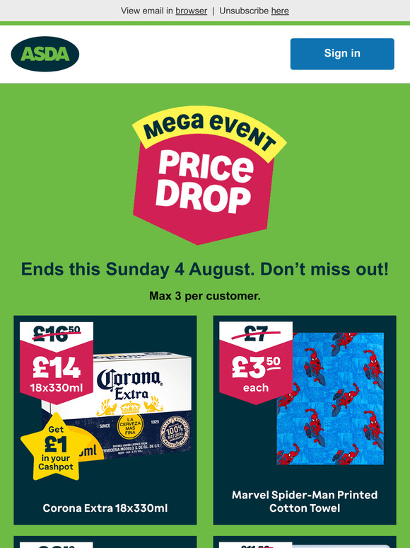 Asda George: Asda has something for you! MEGA Price Drops have landed ...