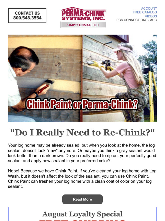 Perma-Chink Systems: Maintaining Log Homes With Check Mate 2, Chink ...