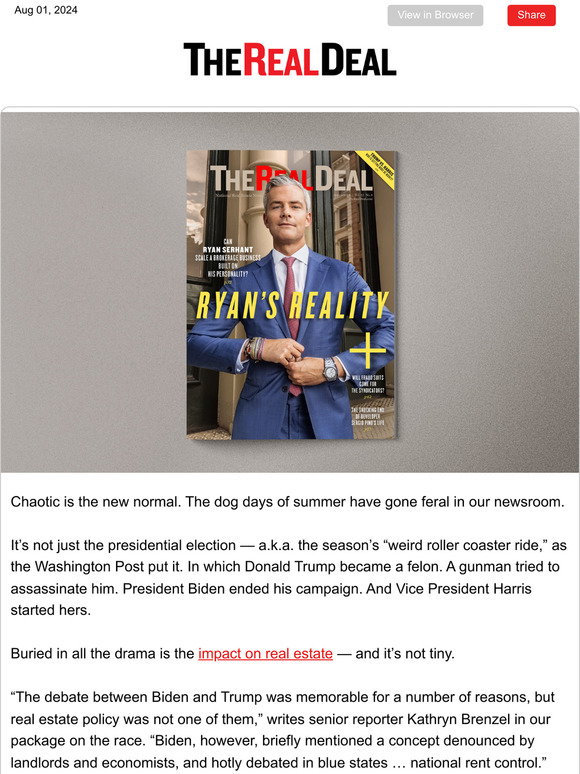 The Real Deal: 🗞️ Behind Ryan Serhant’s rise from celebrity broker to ...