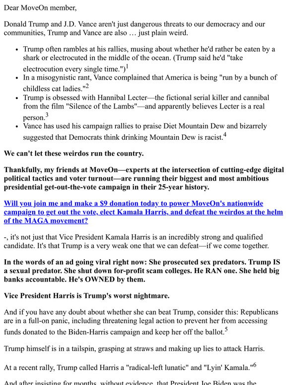 MoveOn: Why is Trump obsessed with Hannibal Lecter??? | Milled