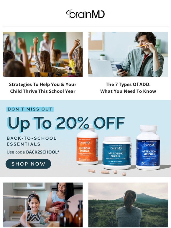 BrainMD Health: A+ Hacks For A Successful School Year | Milled