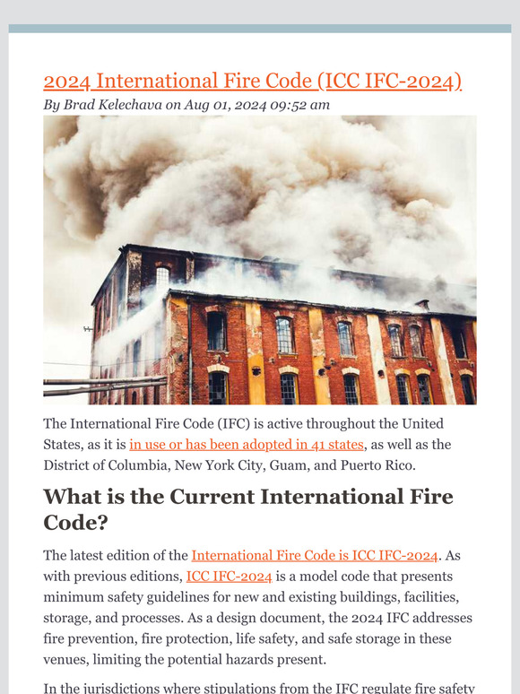 ANSI: New from the ANSI Blog: 2024 International Fire Code (ICC IFC-2024) | Milled