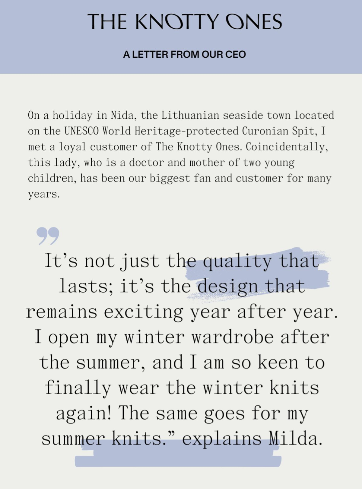 The Knotty Ones: From Our CEO: Launching Knotty Atelier Now 🧵 | Milled
