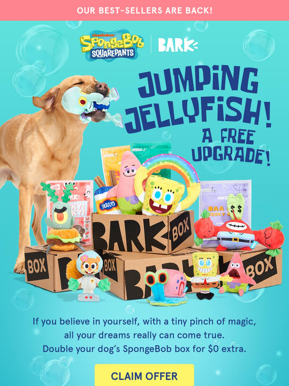 BarkBox: 🍍 EARLY ACCESS 🍍 FREE upgrade on the SpongeBob Box! | Milled