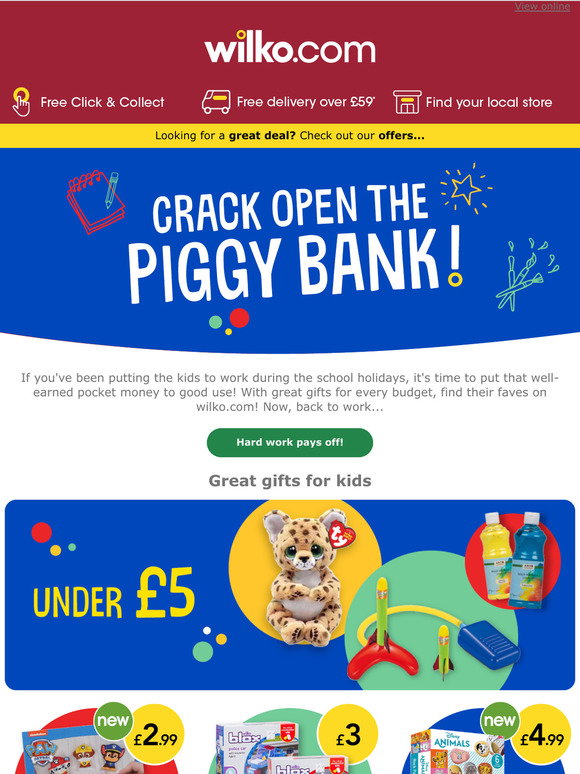 Wilko: Top picks for the kids' pocket money! | Milled