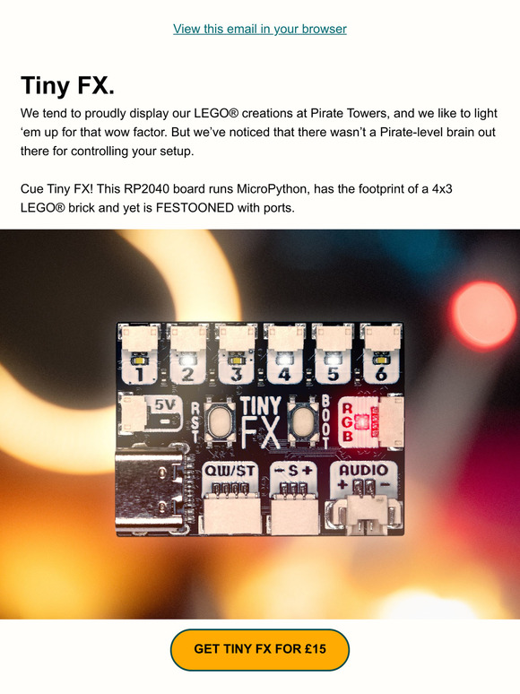 Pimoroni: NEW SHINY! Tiny FX! Light up your (LEGO®) world! | Milled