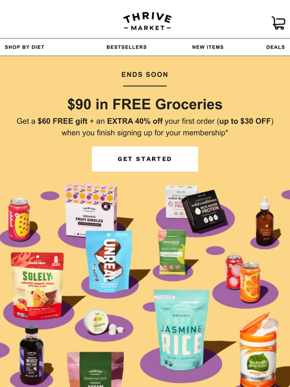 Thrive Market Email Newsletters: Shop Sales, Discounts, and Coupon Codes