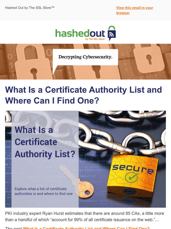 The SSL Store: What Is a Certificate Authority List and Where Can I ...