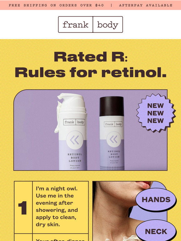 Frank Body: READ BEFORE YOU RETINOL. | Milled
