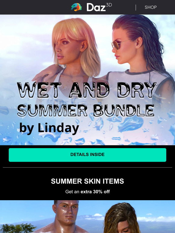 DAZ 3D: Wet and Dry Summer Bundle | Milled