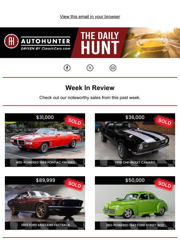 AutoHunter: Daily Hunt: What sold and what to watch! 👀 | Milled