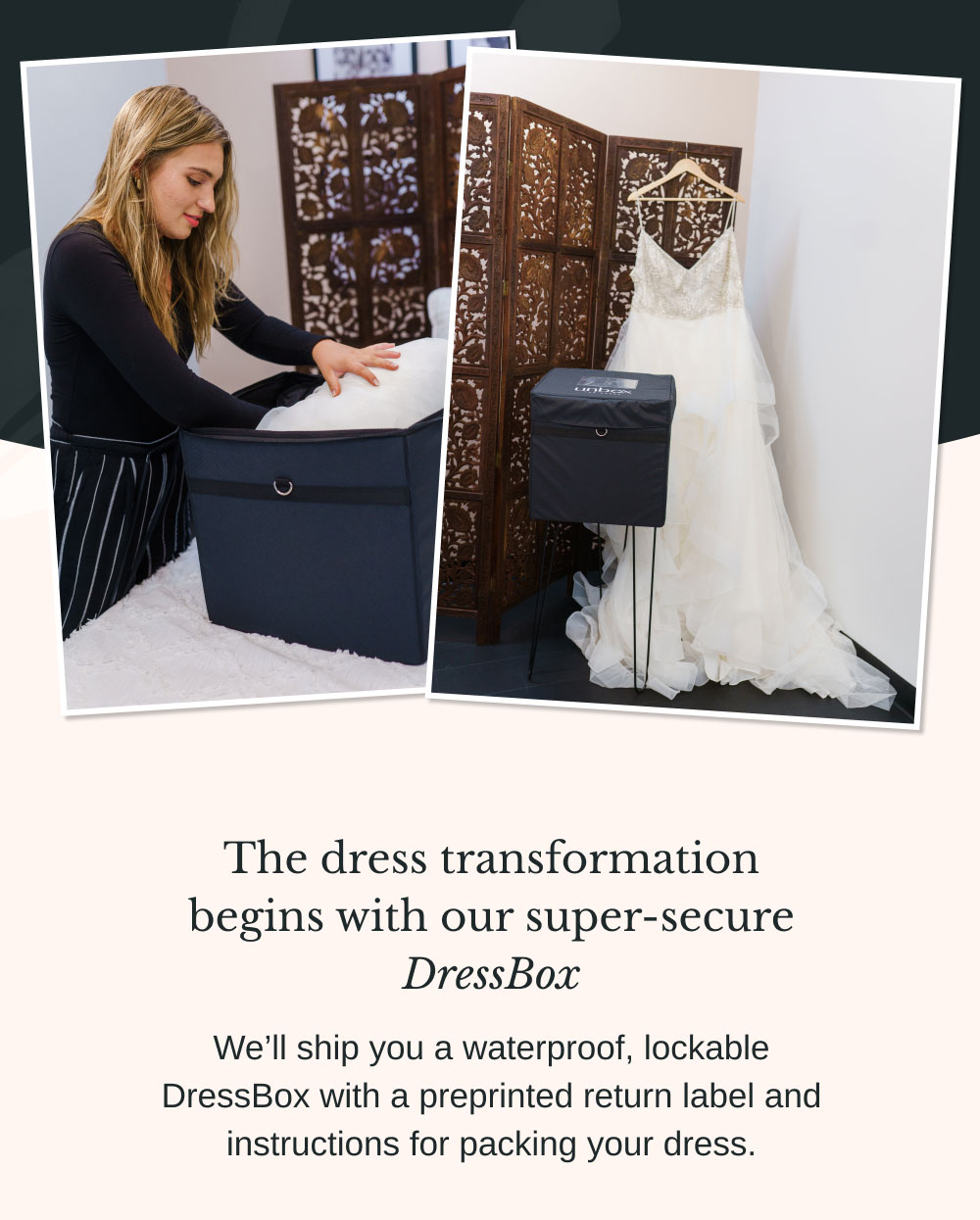 Unbox the Dress: How to Safely Send Your Dress for Transformation | Milled