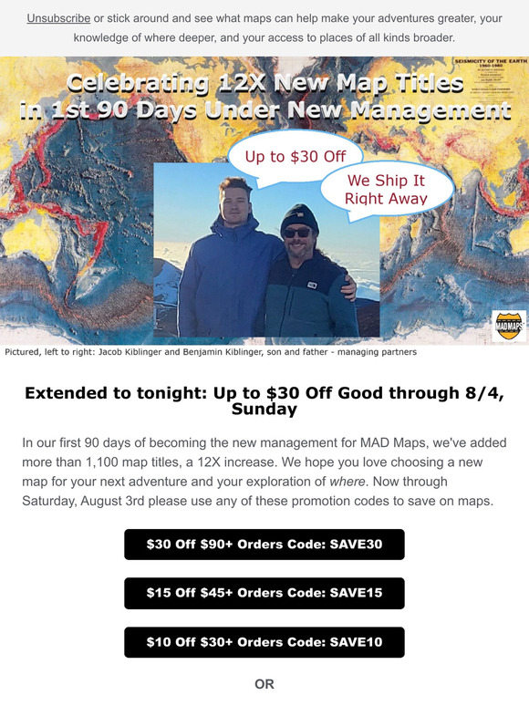 Maps: Extended to tonight: Up to $30 off road trip, wall, & recreation ...