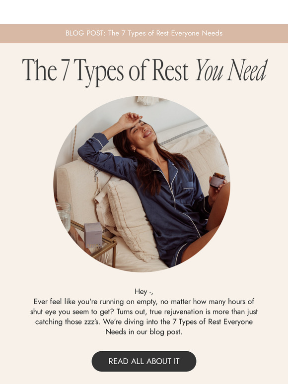 Arrae: The 7 Types of Rest You Need | Milled